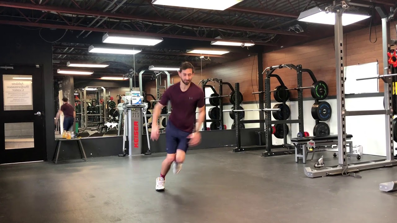 Double single leg jump to lateral jump - YouTube