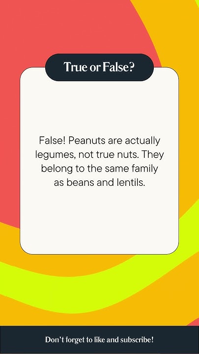 Are Peanuts Really Nuts? 🥜 - YouTube