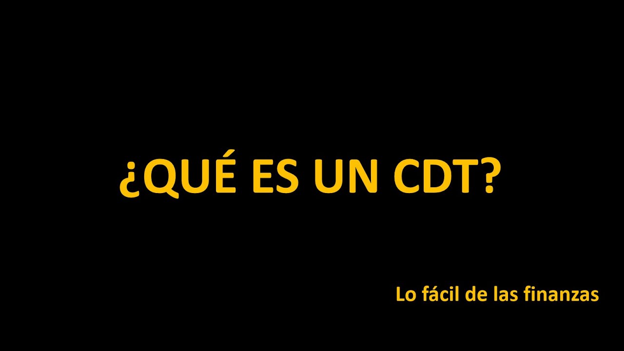 ¿Qué es un CDT? - YouTube