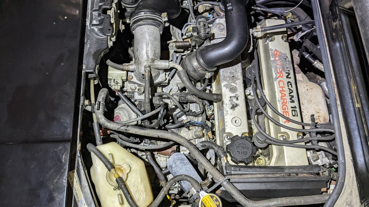 AW11 4AGZE SC12 Supercharger Oil Drain & Fill - YouTube