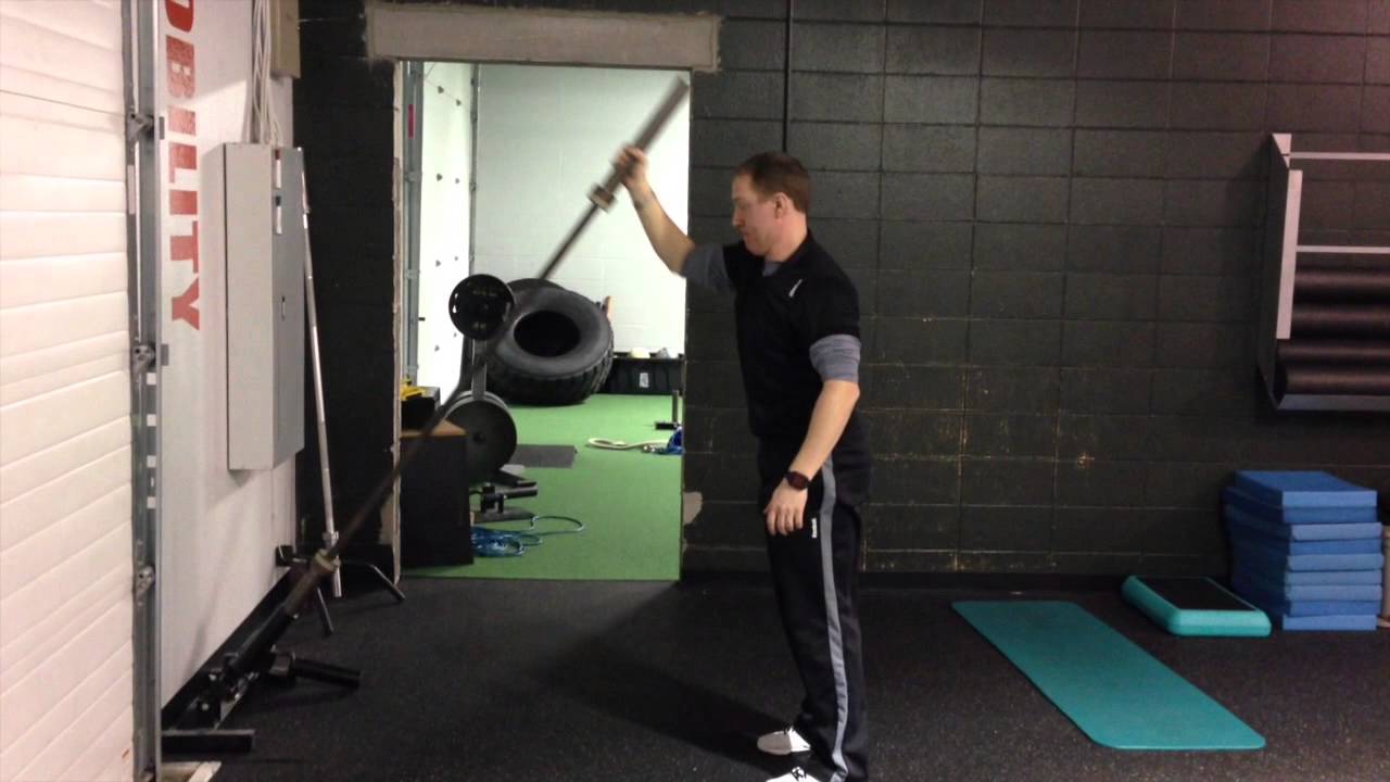 Landmine Push Press - YouTube