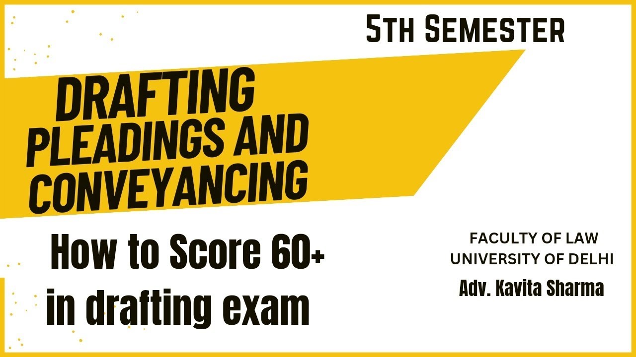 How to Score 60+ in Drafting Exam, 5th Sem, University of Delhi - YouTube
