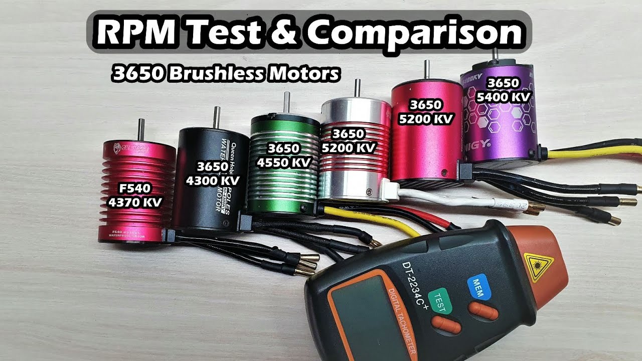 🎦 V#50 Part 2 - 3650 Sensorless Brushless Motors - Maximum RPM Test ...