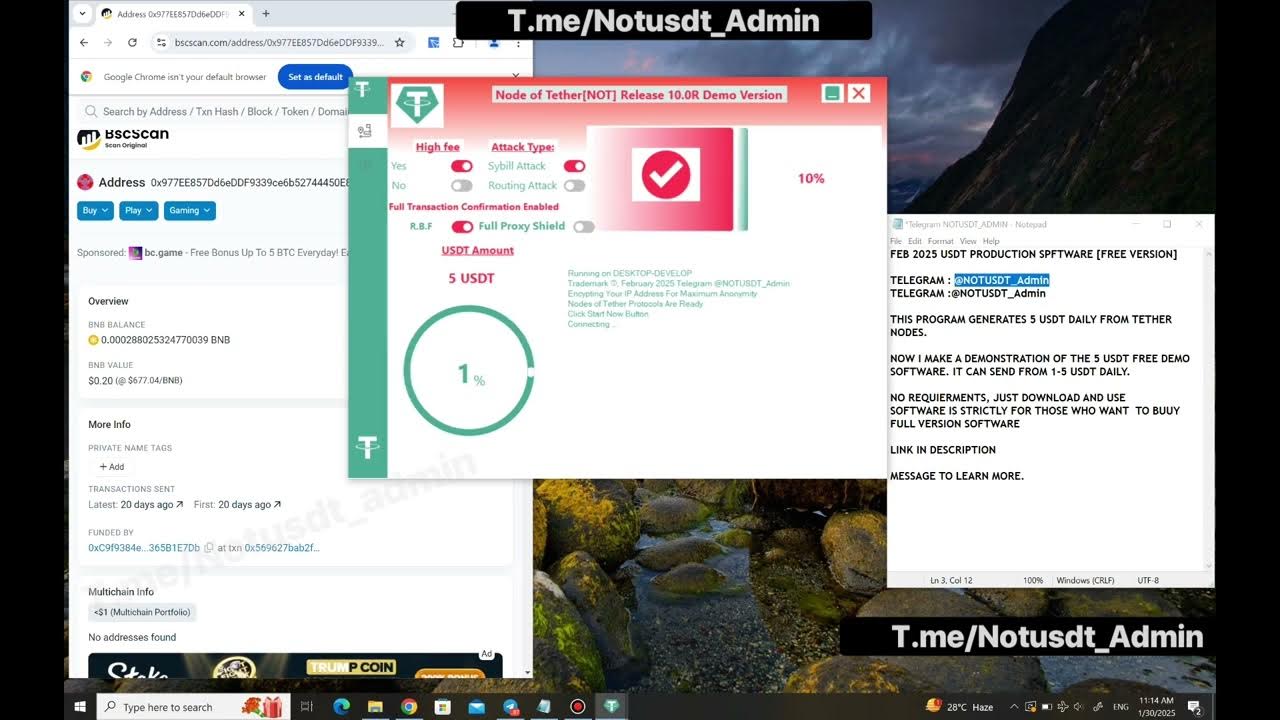 Flash USDT || TRC20 Bitcoin software || USDT FLASHING 2024 - YouTube