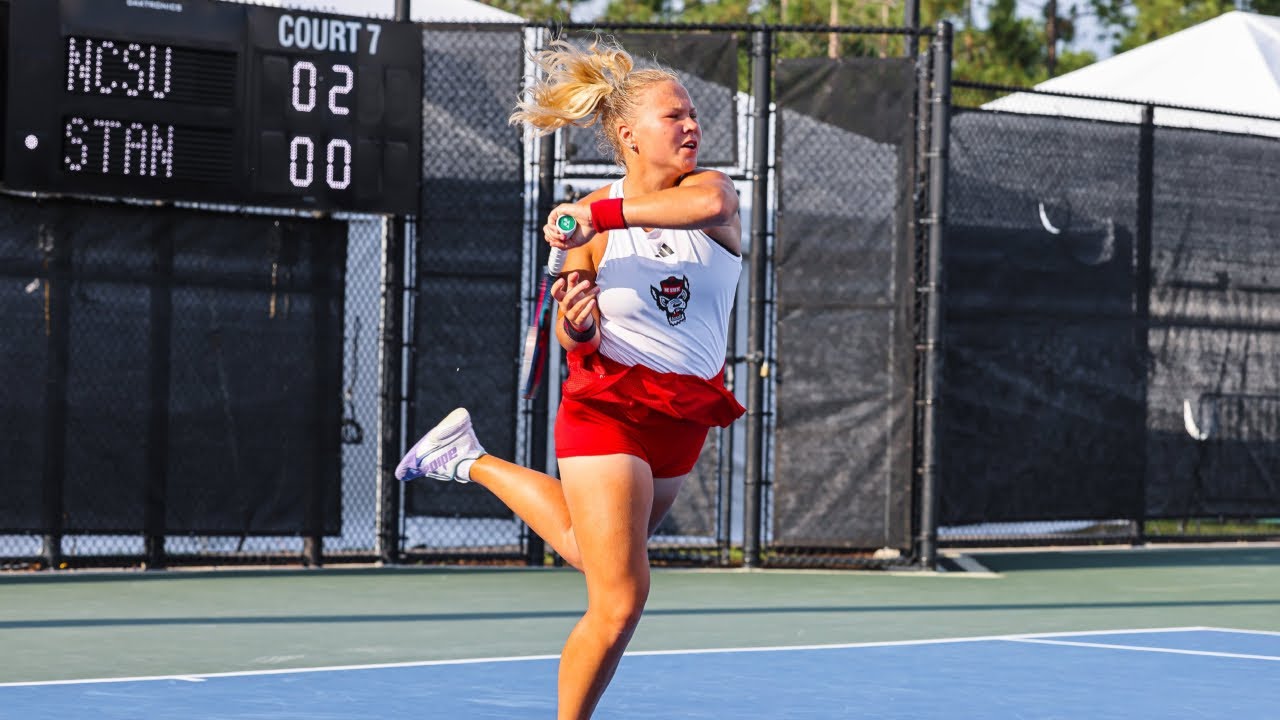 NC State Women's Tennis Final Point vs #6 Stanford (National Title ...