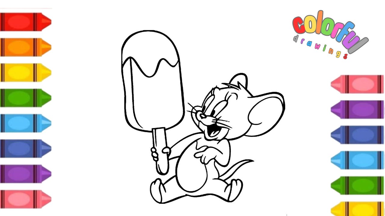 learn how to color jerry mouse coloring pages |tom and jerry coloring ...