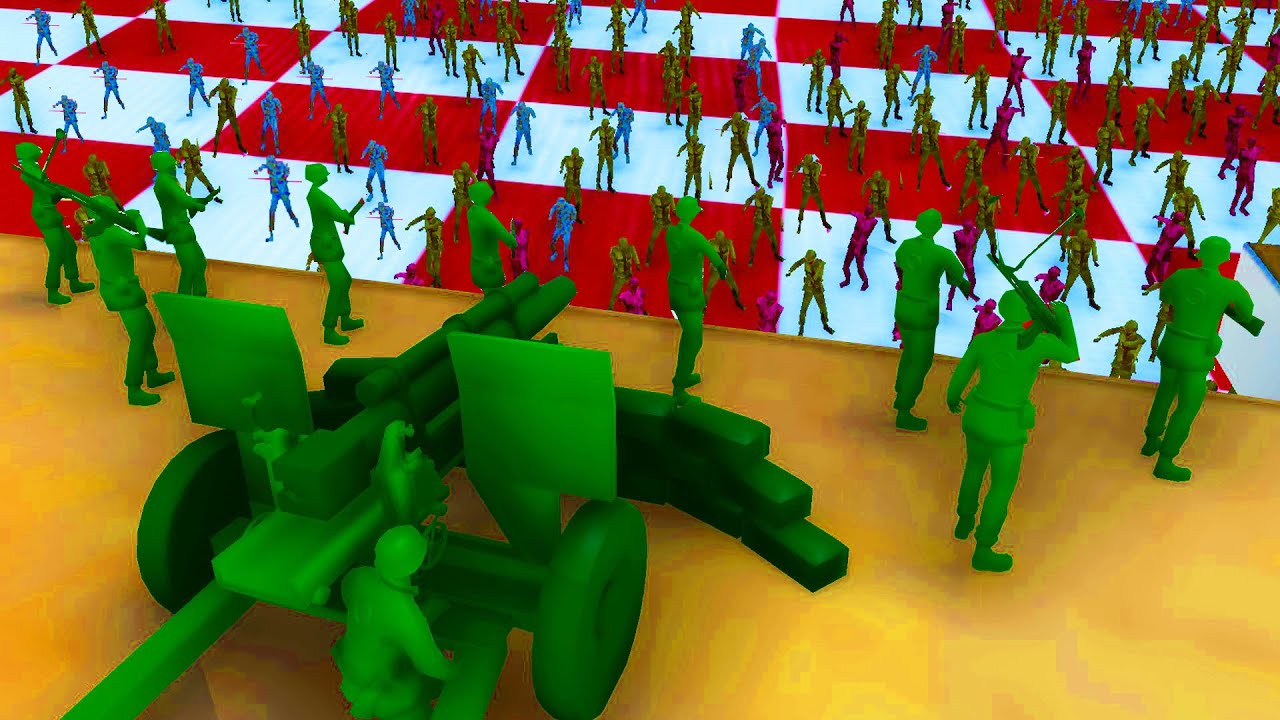 Green Army Men Hold FORT WALLS vs ZOMBIE ARMY!? - Attack on Toys - YouTube