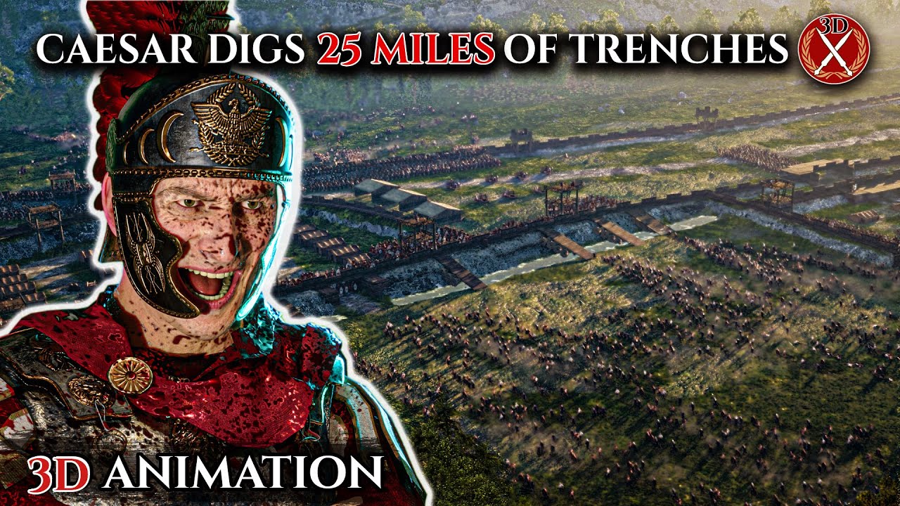 Battle of Alesia (52 BC) – Animated Cinematic Siege of Caesar vs ...