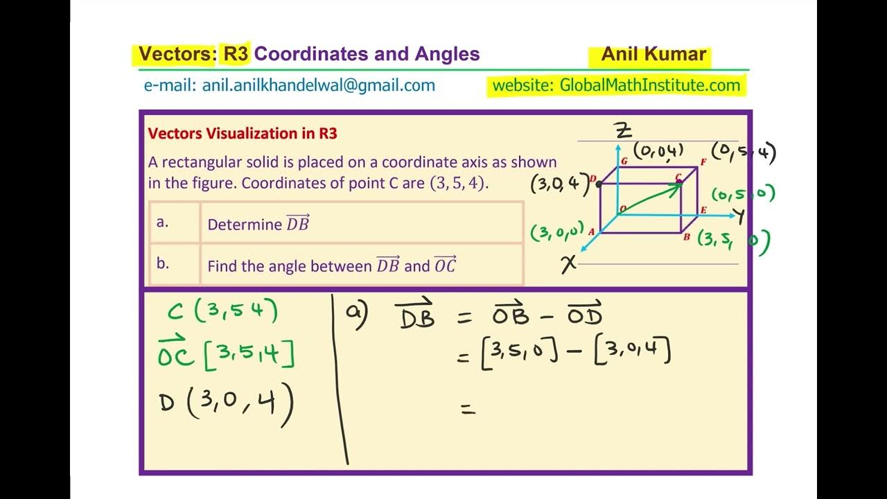 Vectors in R3 How to Find Coordinates Vectors Magnitude and Angle ...