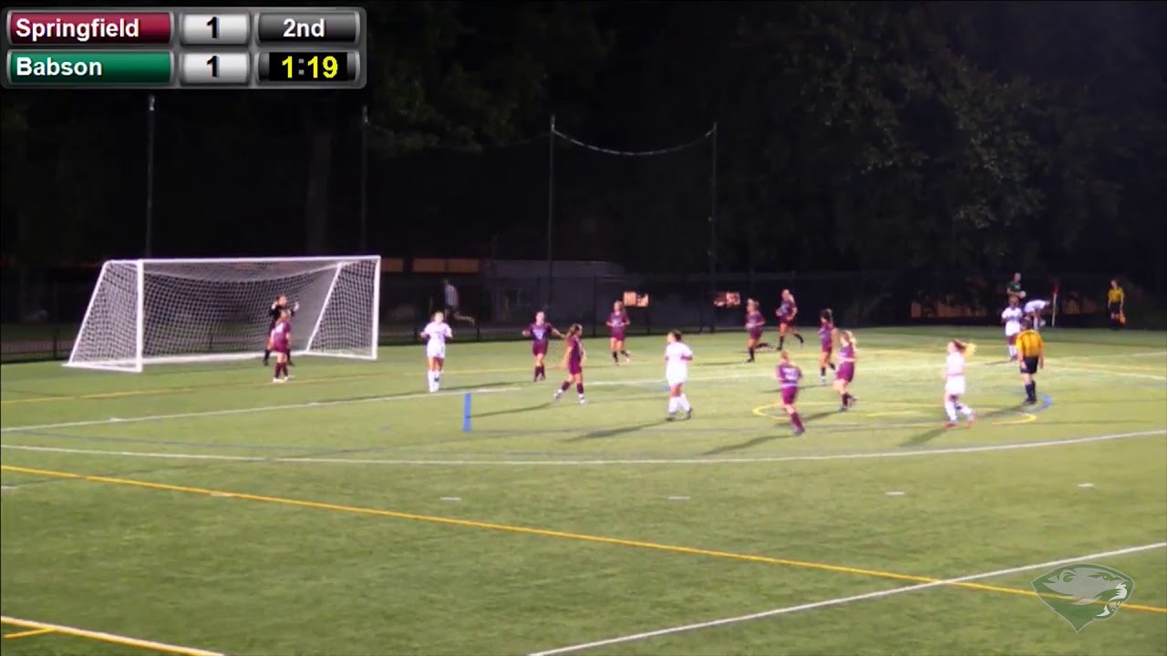 Babson Women's Soccer vs. Springfield (10/9/18) - YouTube