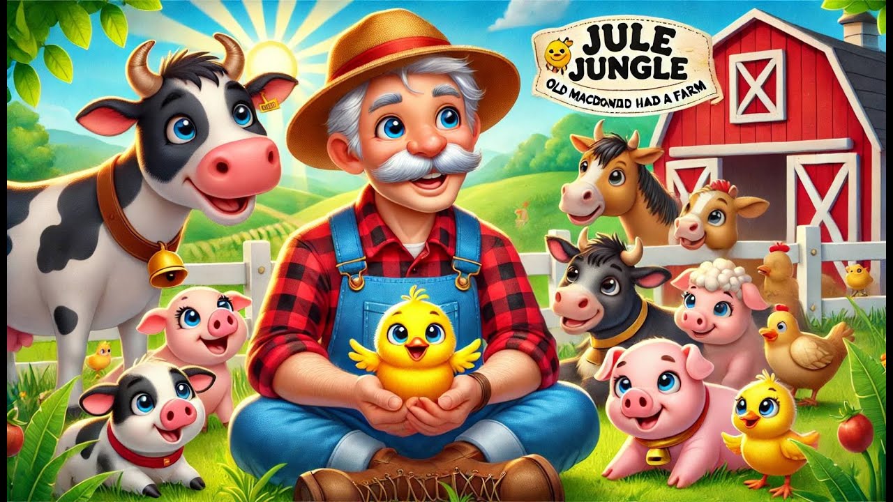 Old MacDonald Had a Farm 3 | Farm Animals Song + More JULE JUNGLE Songs ...