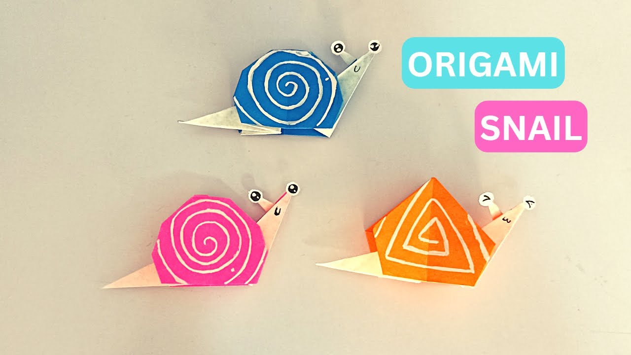 Origami Snail | How to make a paper snail | Easy Paper Toy For Kids ...