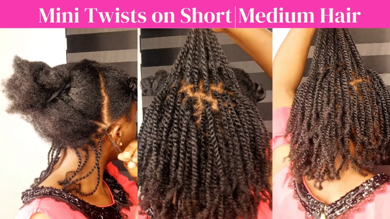 OMG I MADE MINI TWO STRAND TWISTS WITH MY OWN HAIR | NO EXTENSIONS ...