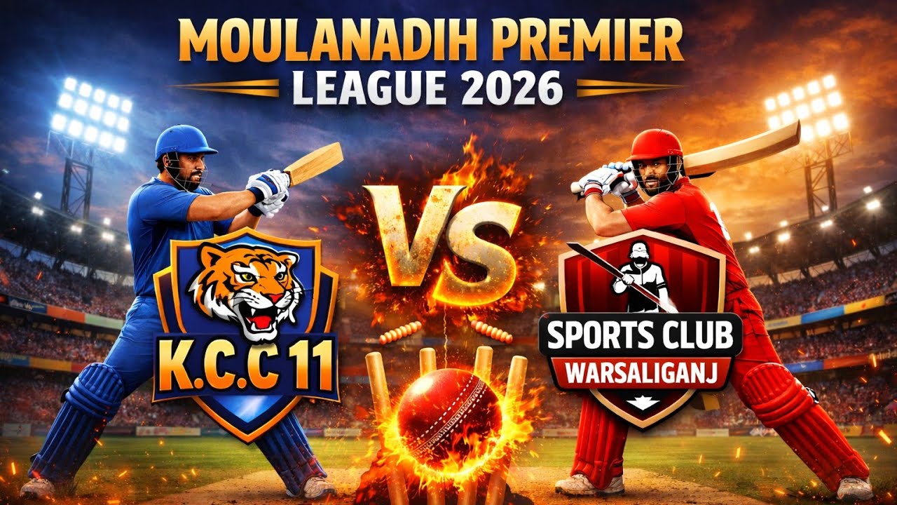 K.C.C 11 Vs Sports Club Warsaliganj | Moulanadih Premier League 2026 ...