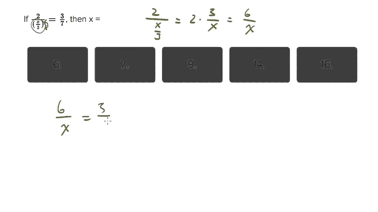 6417 Algebraic simplification solving for x as the numerator in the ...