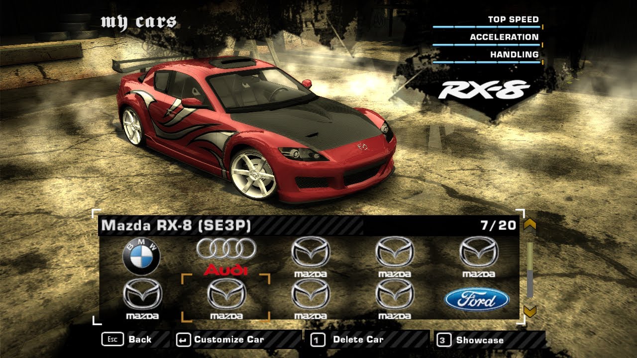 Need for Speed: Most Wanted — Mazda RX-8 (SE3P) (Mia; unused variant ...