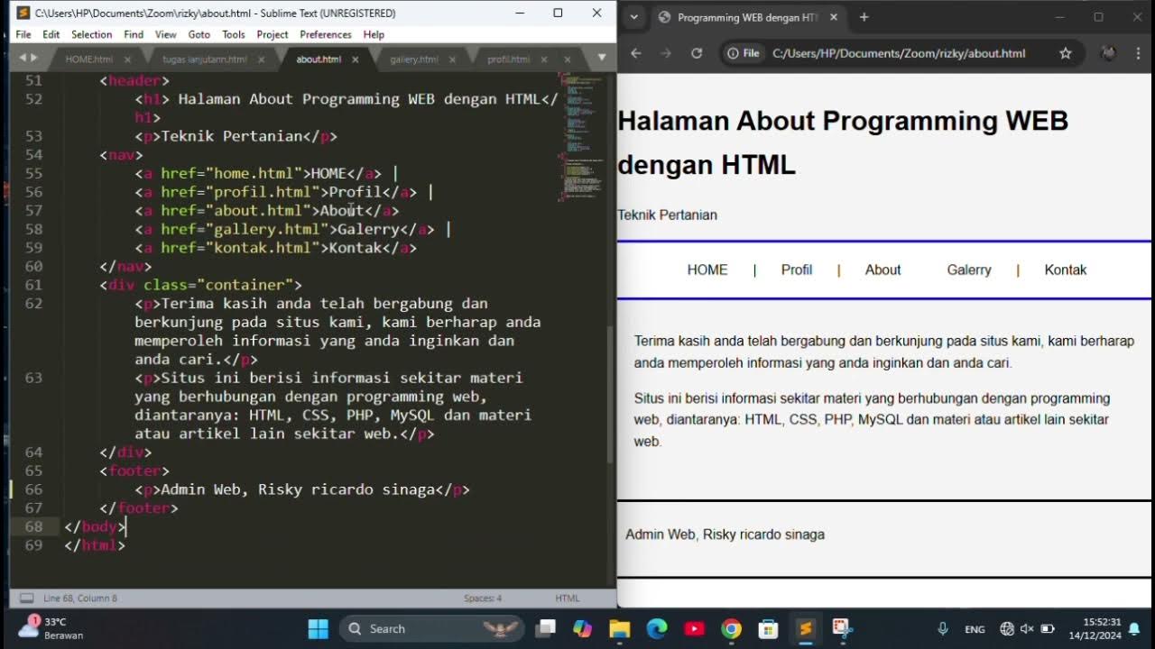 Tugas lanjutan 2 Pemograman dan Aplikasi komputer - YouTube