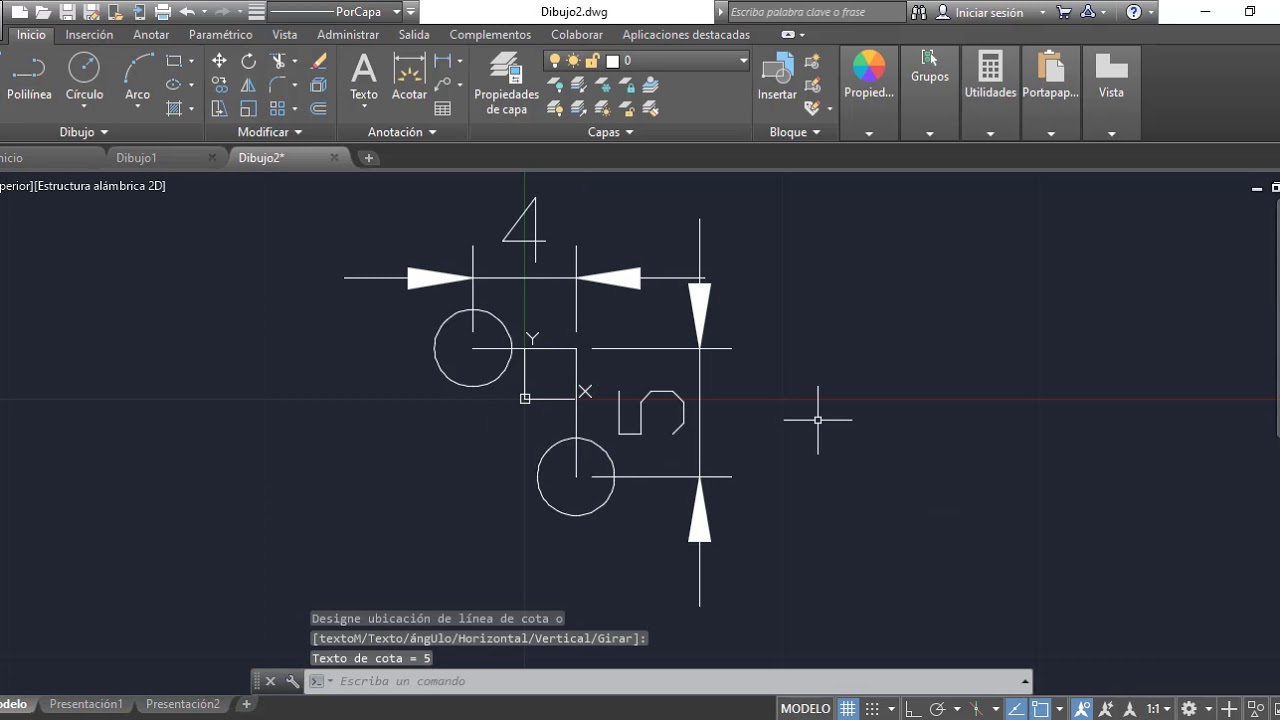 Diferencia entre @ y # para copiar un objeto en AutoCAD - YouTube