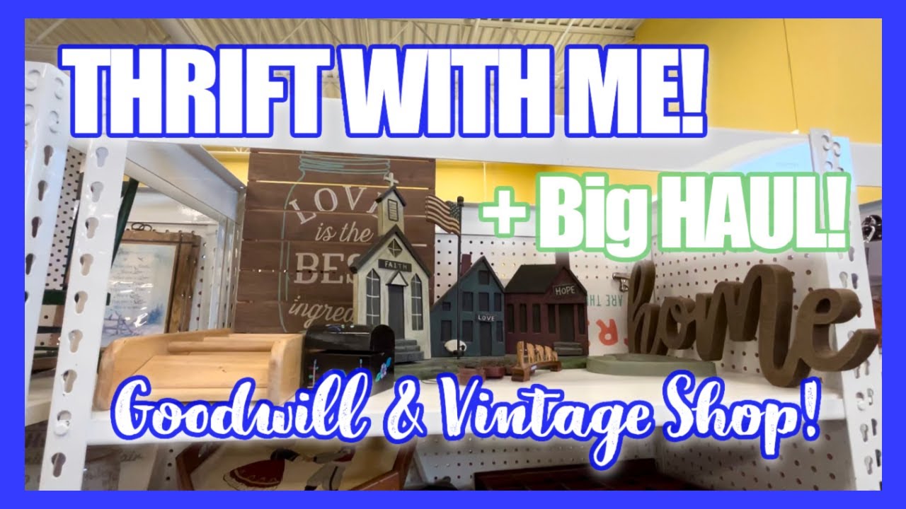 I CLEANED UP AT GOODWILL! THRIFT WITH ME & HAUL! + + FUN Vintage ...