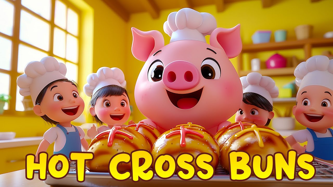 Hot Cross Buns | Fun Nursery Rhymes & Kids Songs - YouTube