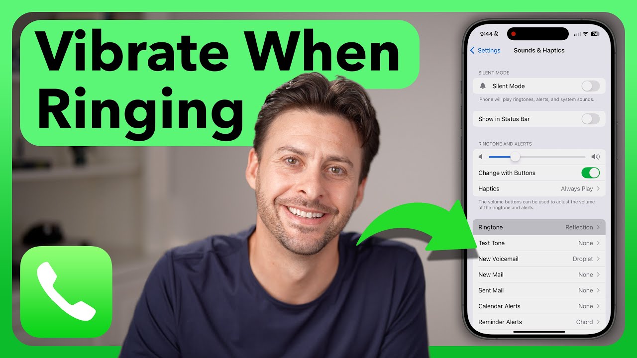 How To Make iPhone Vibrate When Ringing - YouTube