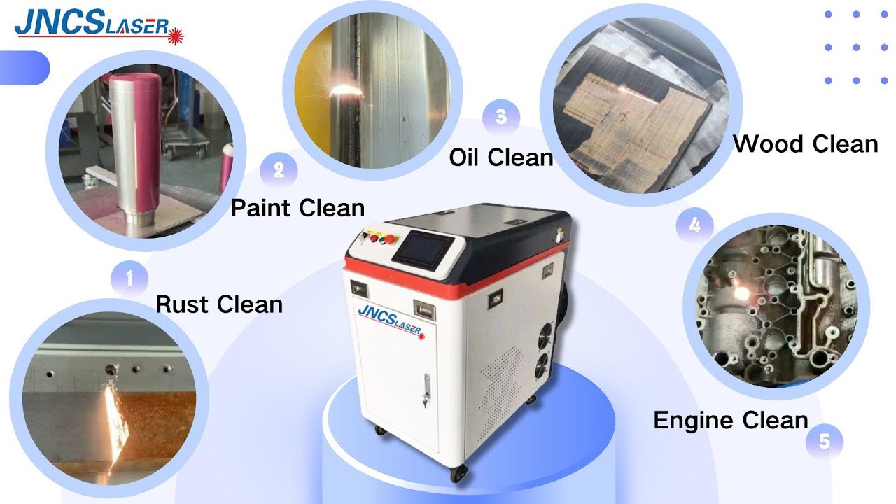 200w 300w 500w pulsed fiber laser cleaning machine for rust / oil ...