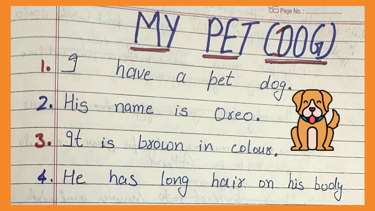 10 lines on my pet dog in English/ essay on my pet dog/ 10 lines on my ...