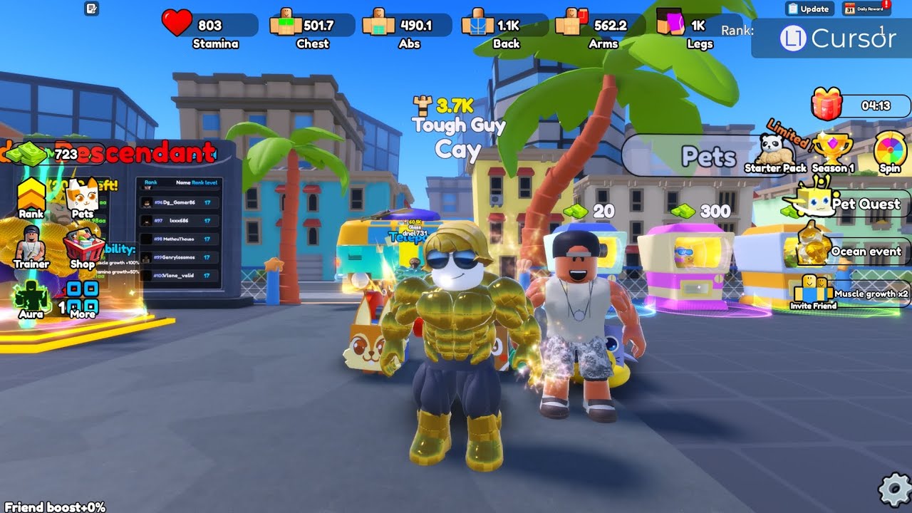 Roblox gym star simulator - YouTube