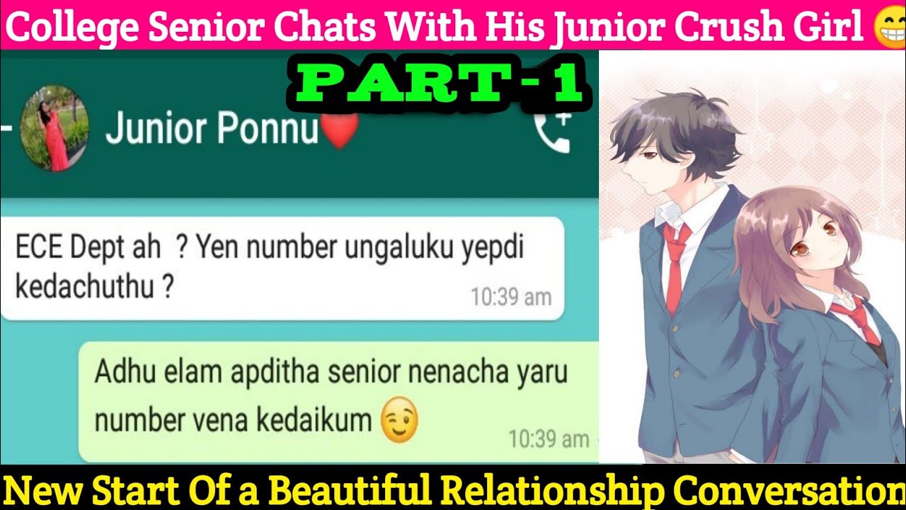 Senior Boy Messaging Junior Crush Girl In Whatsapp || New Start Of a ...