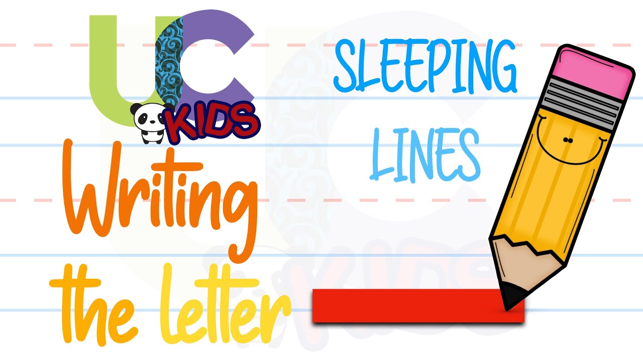 writing the letter | Drawing sleeping lines | UCkids - YouTube