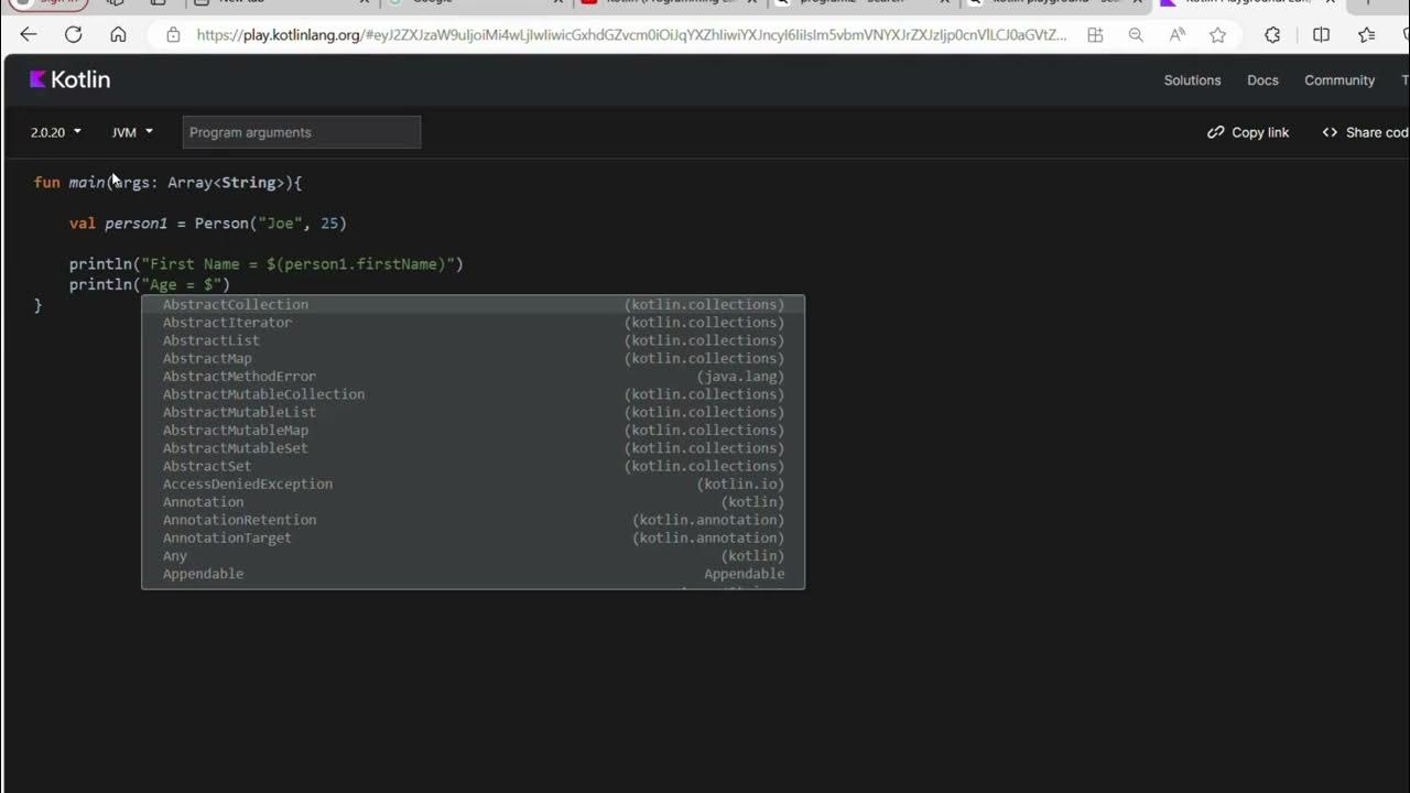Kotlin (Programming Language) Project 43: 'Primary Constructor' Created by Trishanth Kumar - YouTube