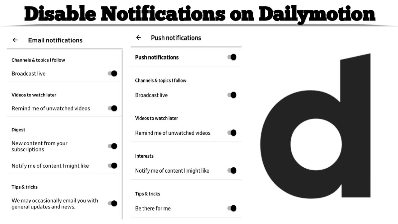 How to Turn Off Notifications on Dailymotion | Disable Notifications on ...