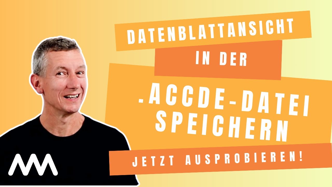Access: Datenblatteinstellungen in .accde-Datenbanken speichern - YouTube