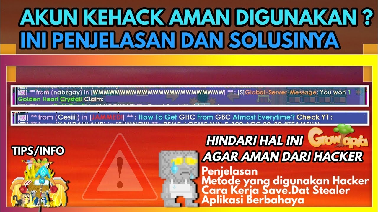 Apakah Akun Growtopia kena Hack Masih Aman digunakan ? | Cara terhindar ...