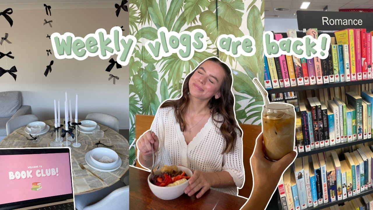 the weekly vlogs are back 🎉 hosting book club, lots of chats & vision ...