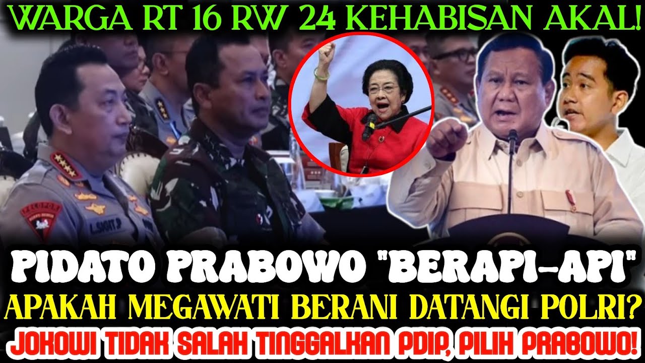 BER API-API ! PIDATO PRESIDEN PRABOWO MEMBUAT NYALI MEGAWATI DAN PDIP CIUT ! APAKAH ANDA BERANI ...