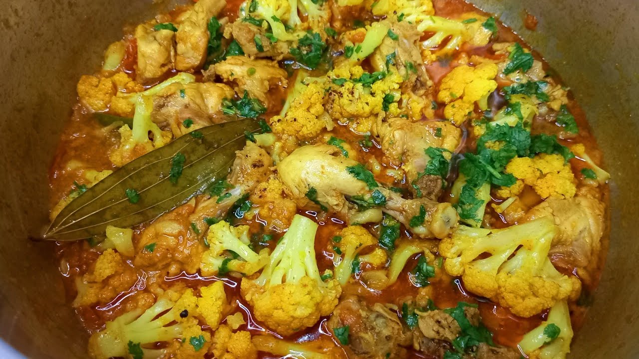 Gobhi Chicken Recipe | Gobhi Gosht ki Asan or Mazedaar Recipe | Gobi ...