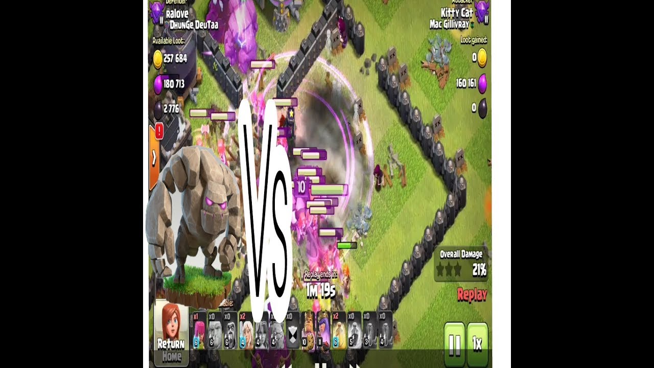 Video clash of clans/This is a fight between kitty cat Vs Ralove/game ...