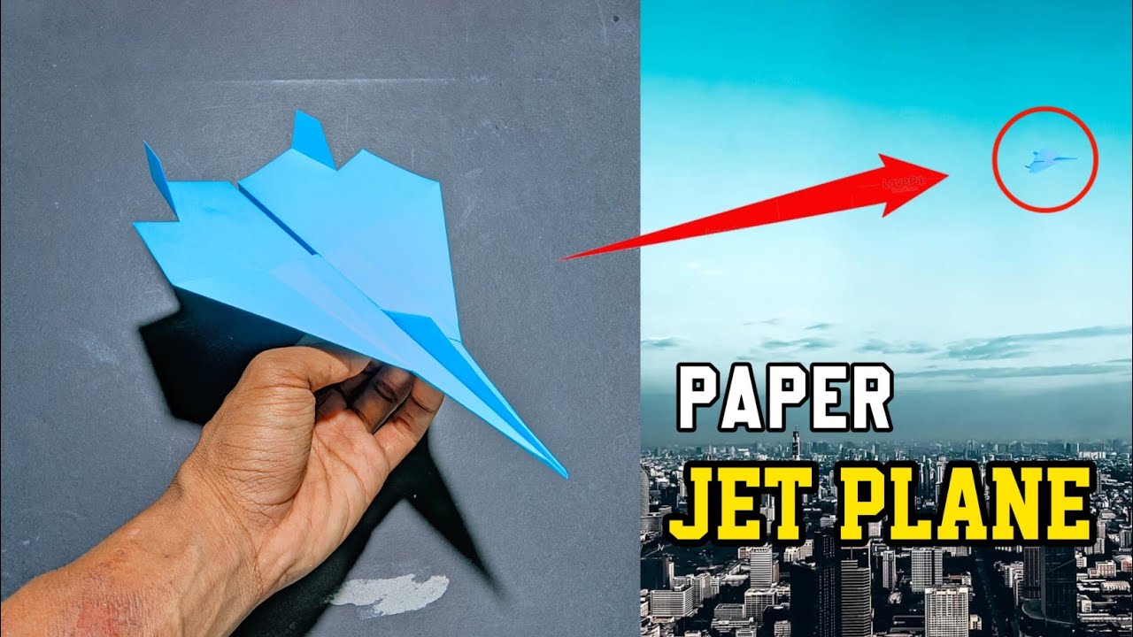 PAPER JET PLANE ‼️como hacer un avion de papel que vuele muy lejos ...
