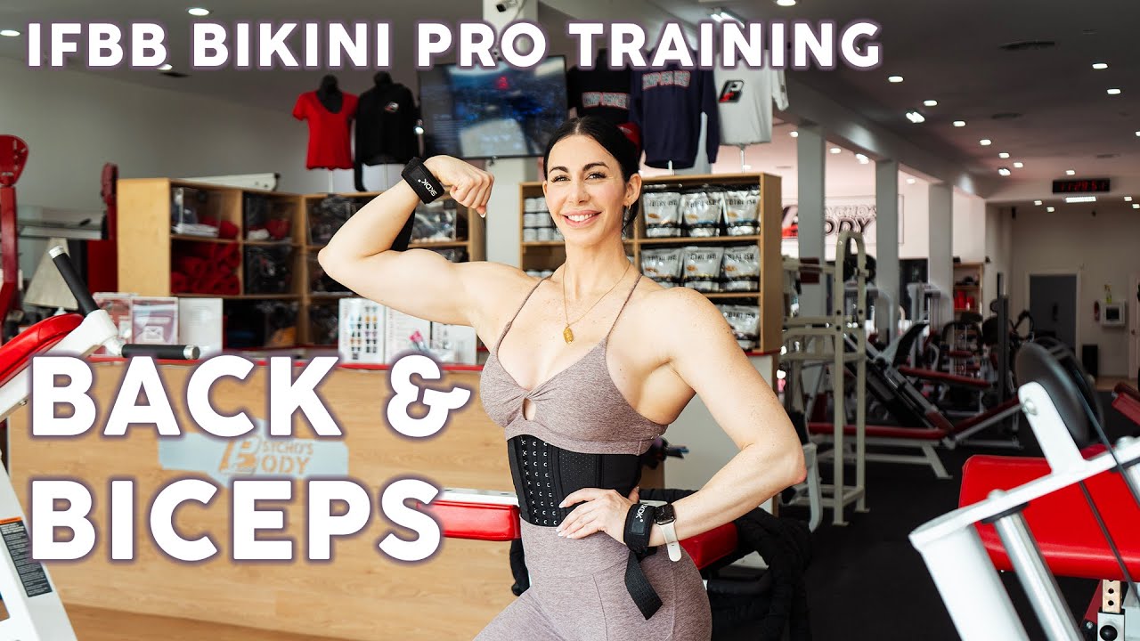 Back & Biceps Workout, IFBB Bikini Pro Training - YouTube