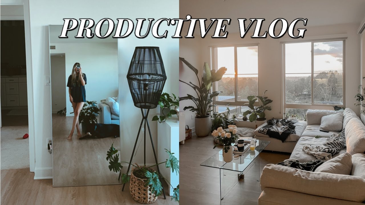 PRODUCTIVE VLOG: clean with me + new amazon workout sets - YouTube