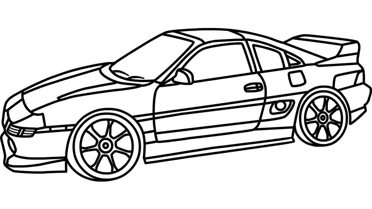 How to Draw a Toyota MR2 - YouTube