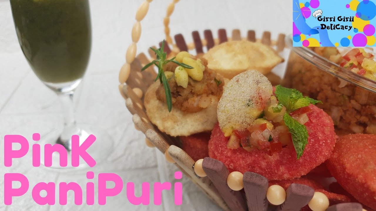 Pink Pani Puri | Pink Golgappa | pani puri recipe | phuchka pani puri ...