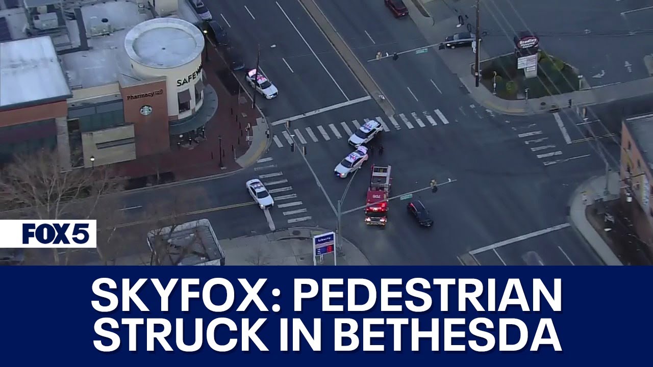 SKYFOX: Pedestrian struck in Bethesda - YouTube