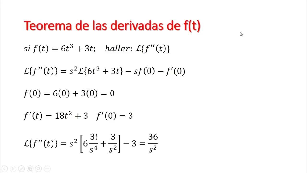 TRANSFORMADA DE LAPLACE EN DERIVADAS E INTEGRALES CON DEMOSTRACIÓN ...