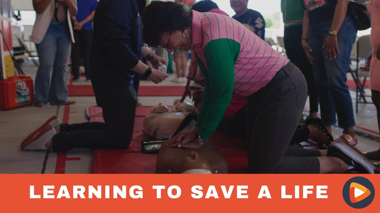 MedStar Health and Alpha Kappa Alpha Sorority Join to Teach Life Saving Techniques - YouTube