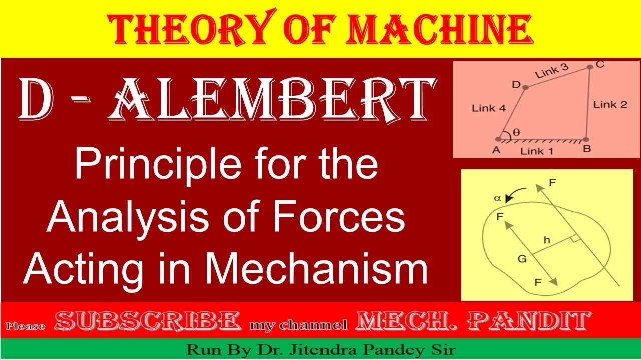 25 D - Alembert Principle for the Analysis of Forces Acting in ...