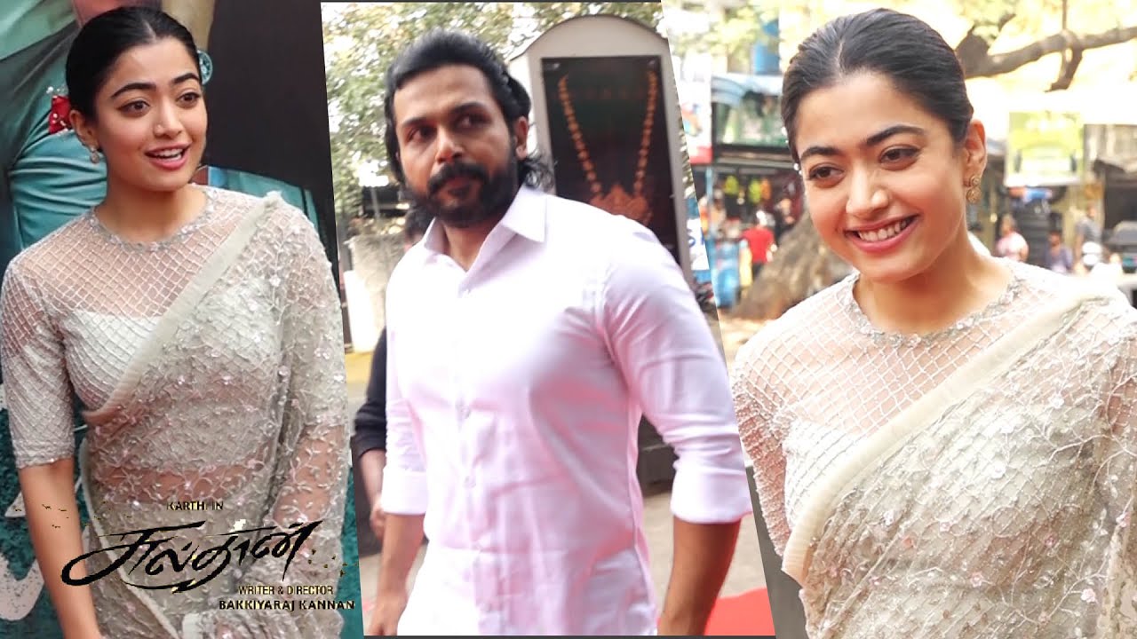 Karthi & Rashmika Mandanna Arrived at Sulthan Movie Trailer Launch ...