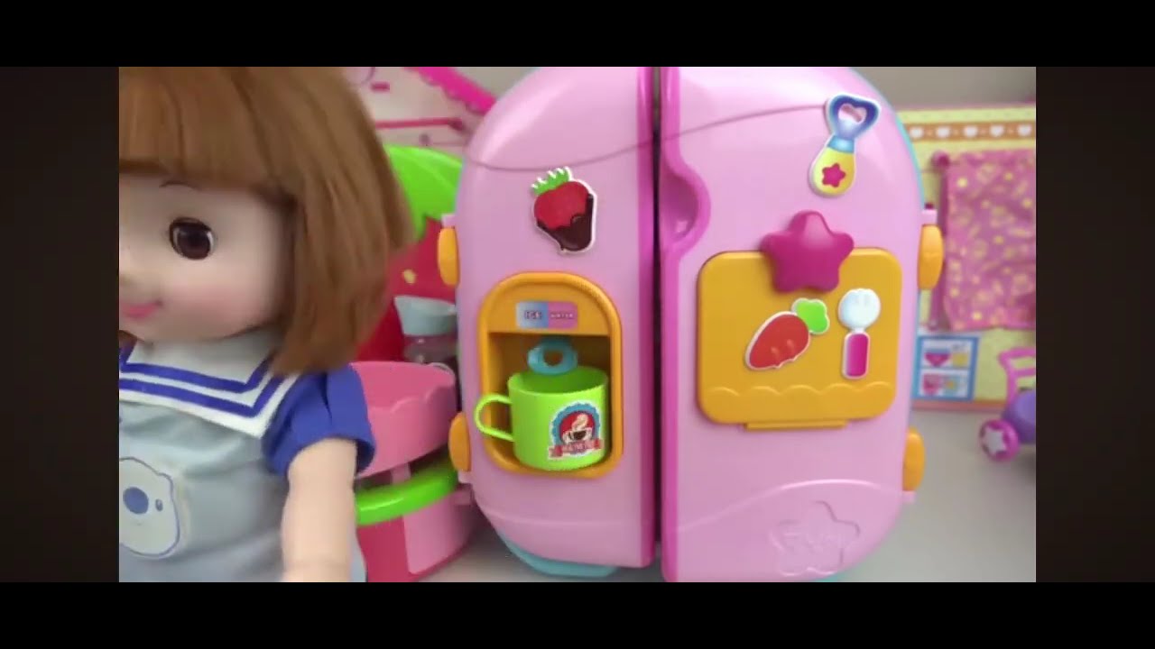 Baby doll kitchen set mini cake cooking/miniature kitchen - YouTube