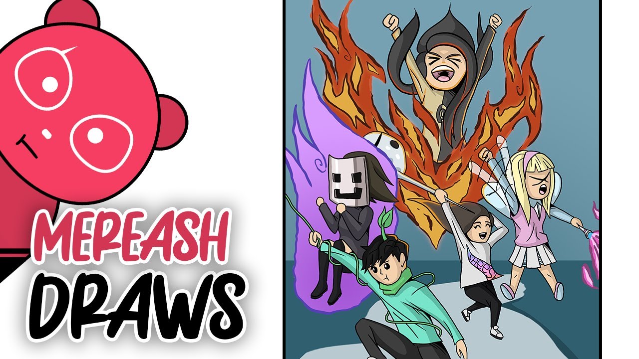 SPEED DRAW! | FAN ART! | Roomies (Sykkuno, Kkatamina, Valkyrae, Yvonnie ...